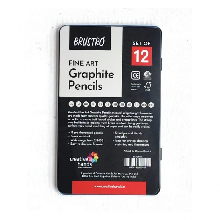 Brustro Artist Graphite Pencil Set of 12 (10B-2H)