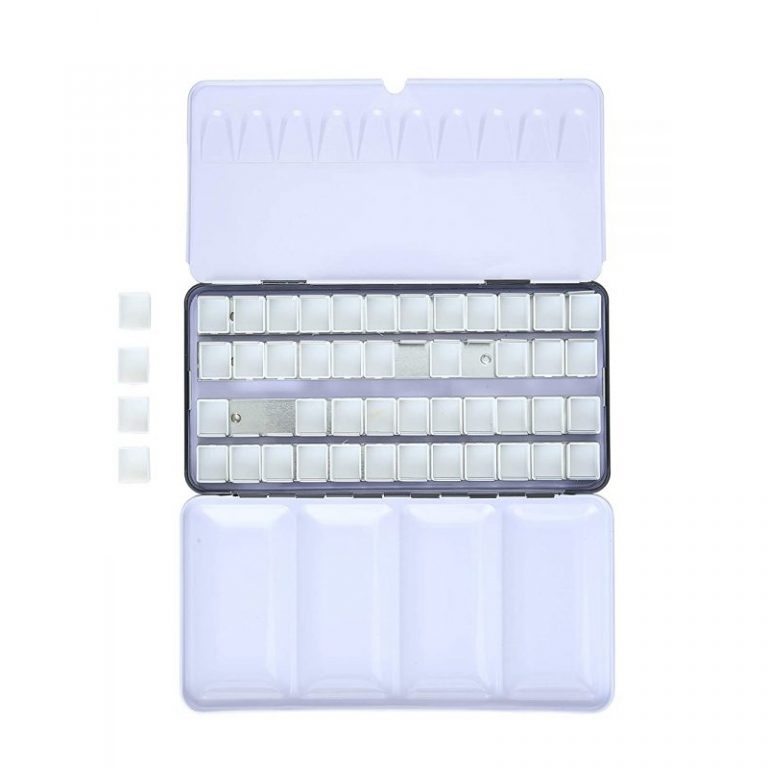 Empty Watercolour 48 Half Pan Metal Box (Pans Included)