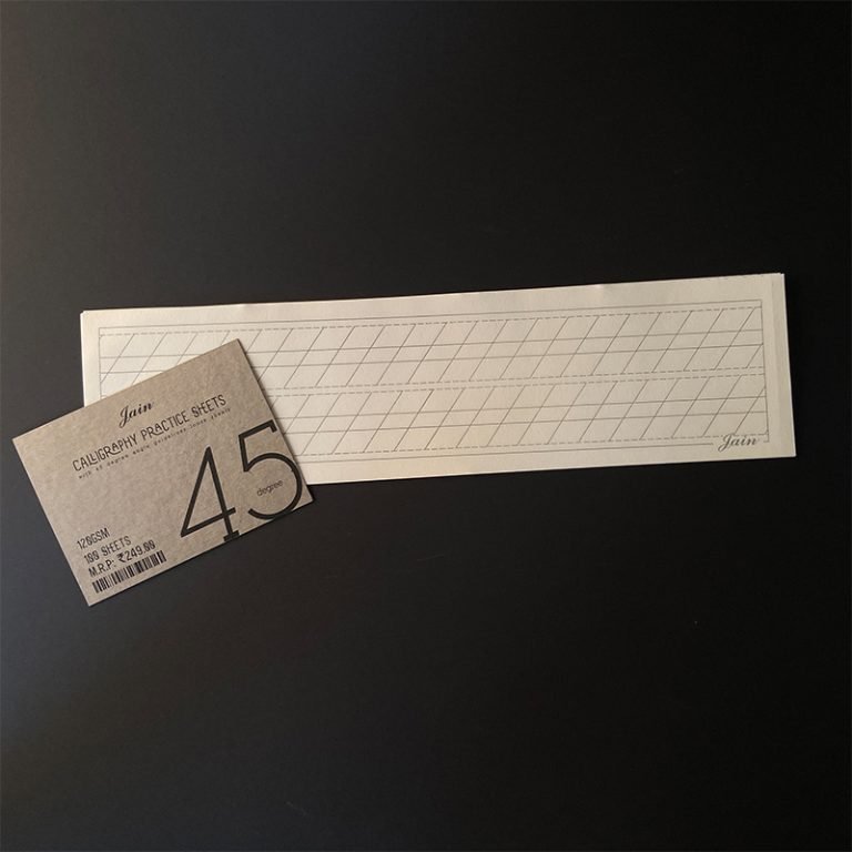 Jain Calligraphy Practice Sheets 45 Degrees Guidelines 120gsm Landscape ...